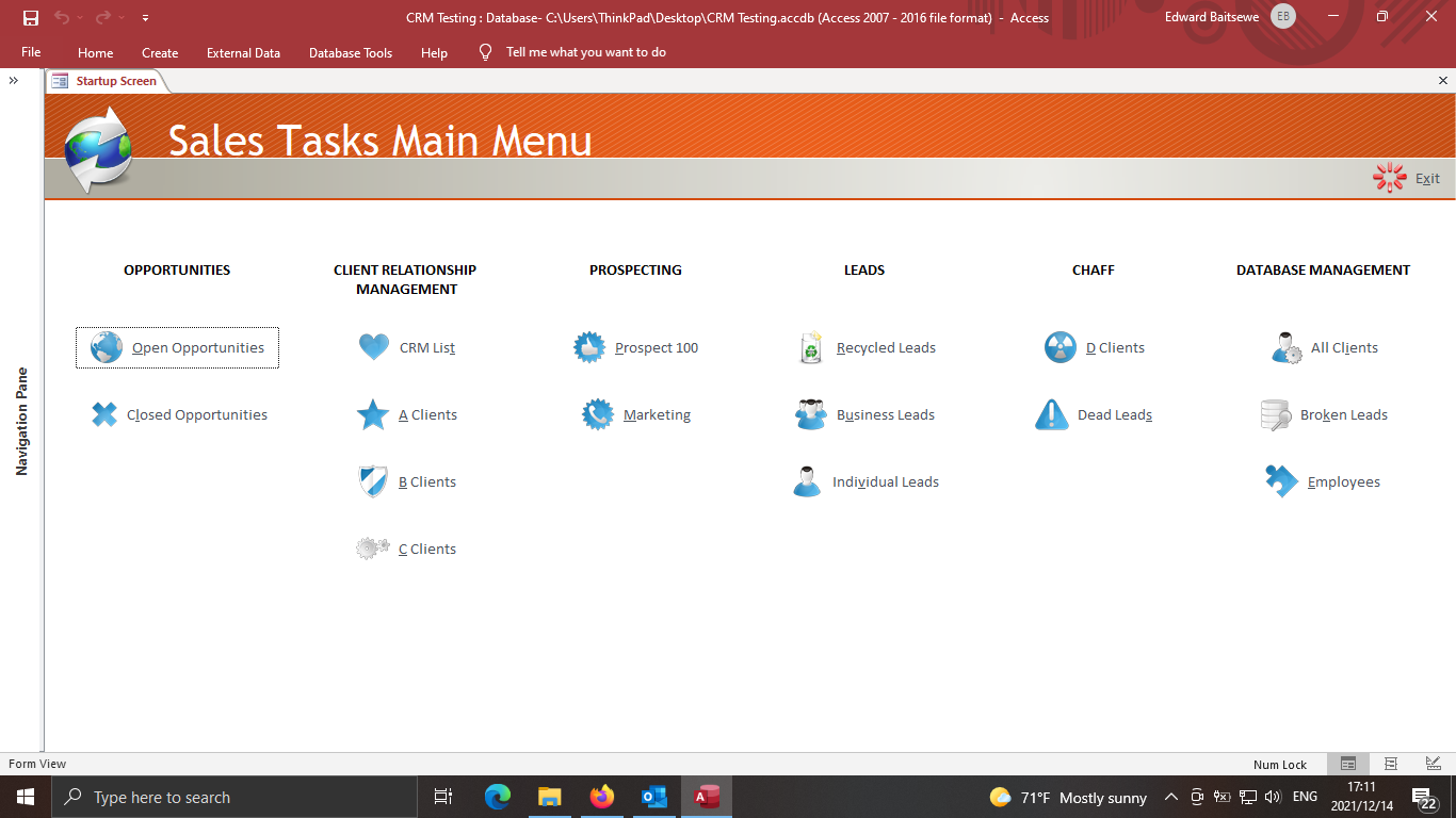 Sales Tasks CRM - Monate Media